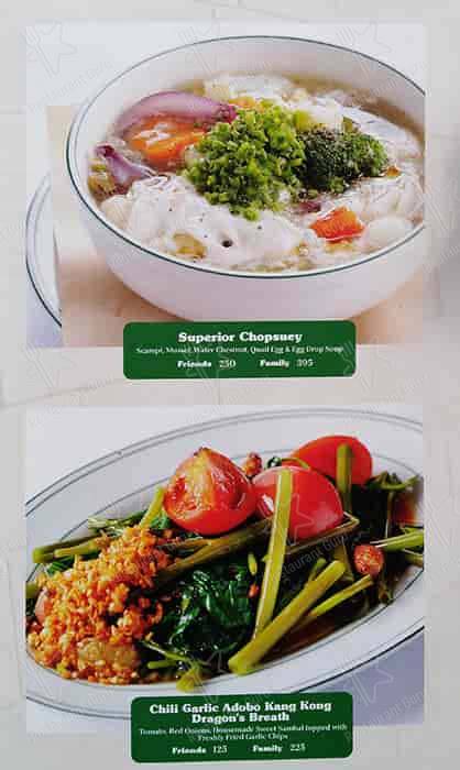 Menu at The Coconut Club, Taguig