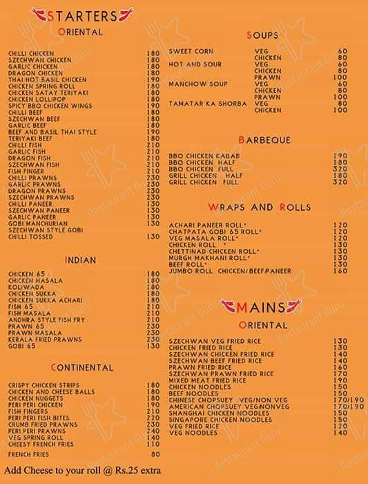 Menu at Destiny Kitchen, Chennai