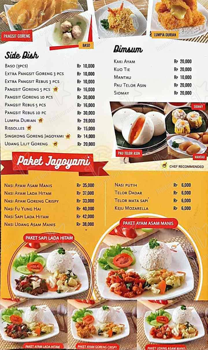 Menu at Jago Yami restaurant, Tangerang, Jl. Jenderal Sudirman No.1