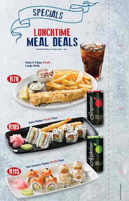 Menu at John Dory's Richards Bay Boardwalk restaurant, Richards Bay