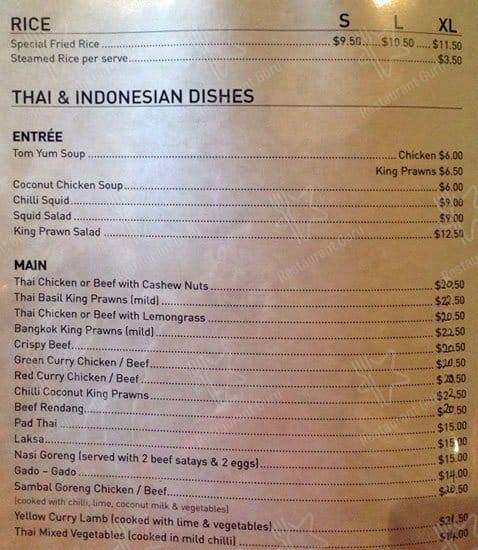 Menu at Mandarin Coin Restaurant, Ridgehaven, North East Road
