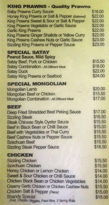 Menu at Golden Sun Chinese & Vietnamese Restaurant Capalaba, Capalaba