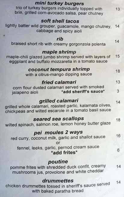 Menu at The Rushton pub & bar, Toronto