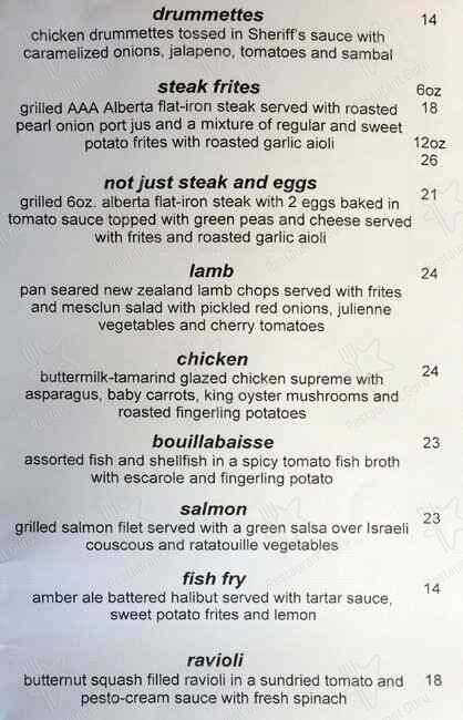Menu at The Rushton pub & bar, Toronto