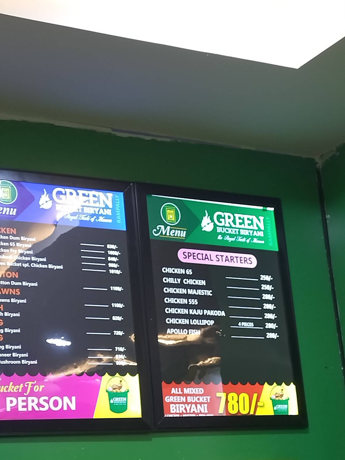 Menu at Green Bucket Biryani Rampally, Hyderabad