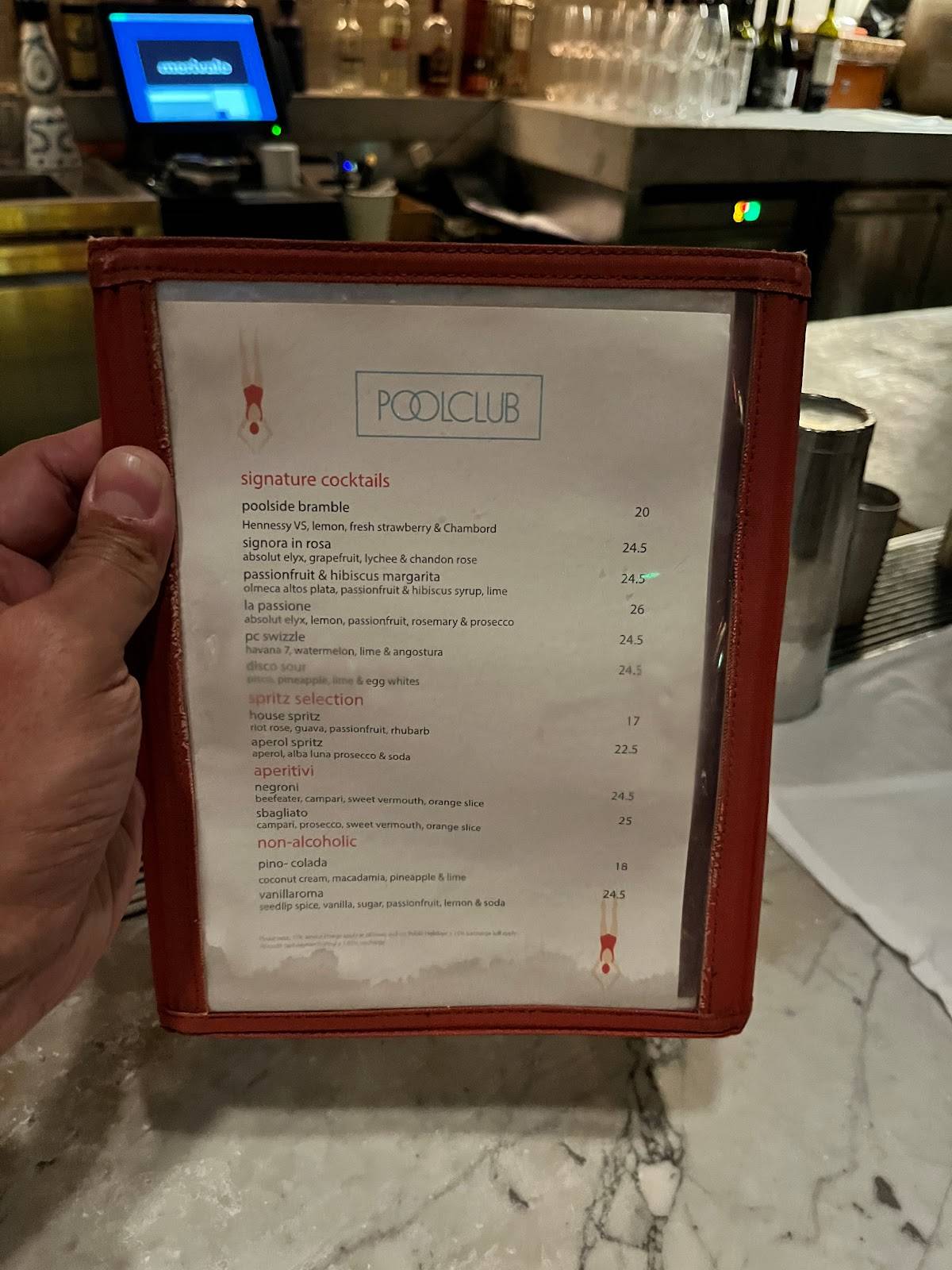 Menu at ivy Sydney pub & bar, Sydney