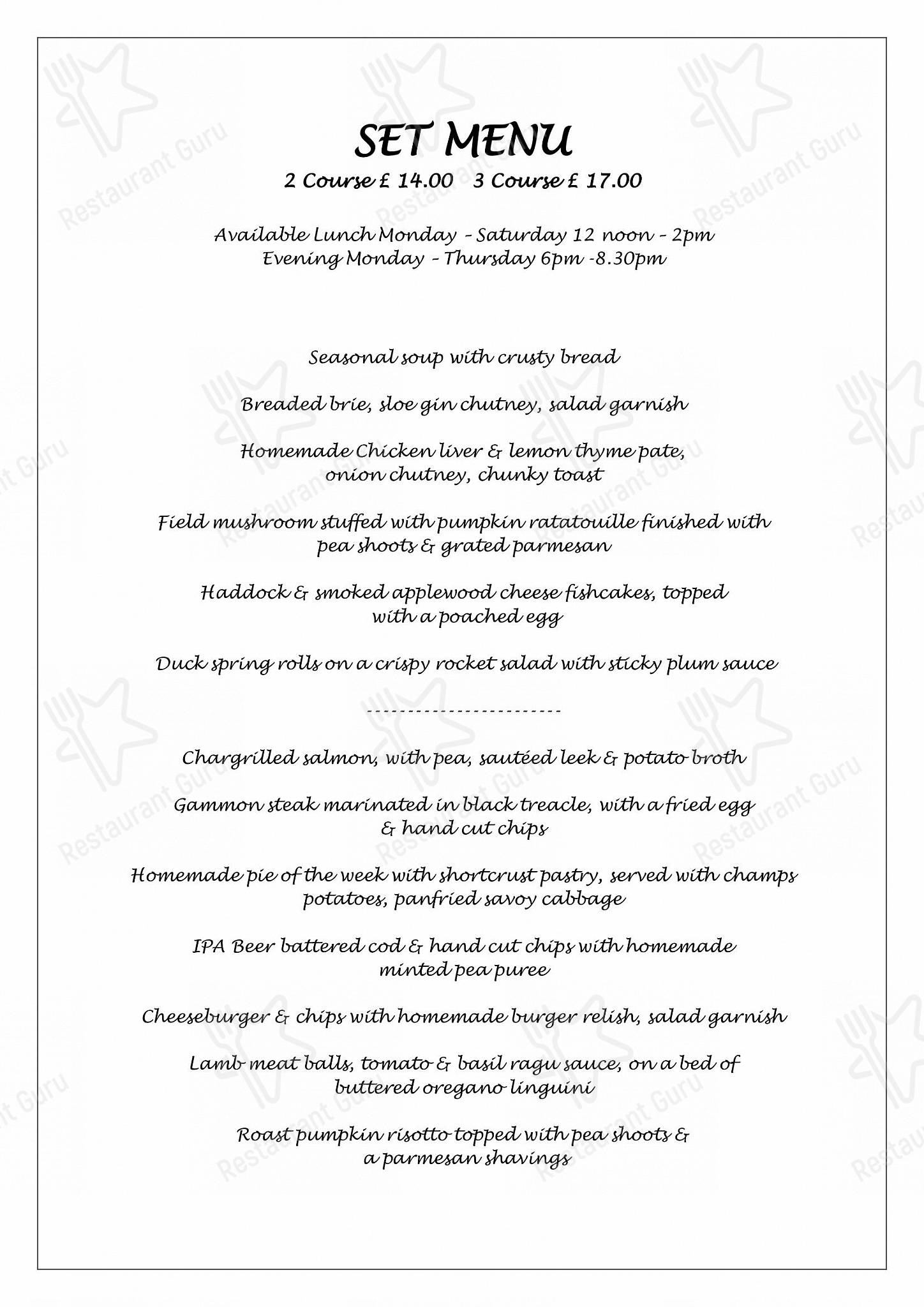 Menu at The Windmill pub & bar, Bluntisham, St Ives Rd