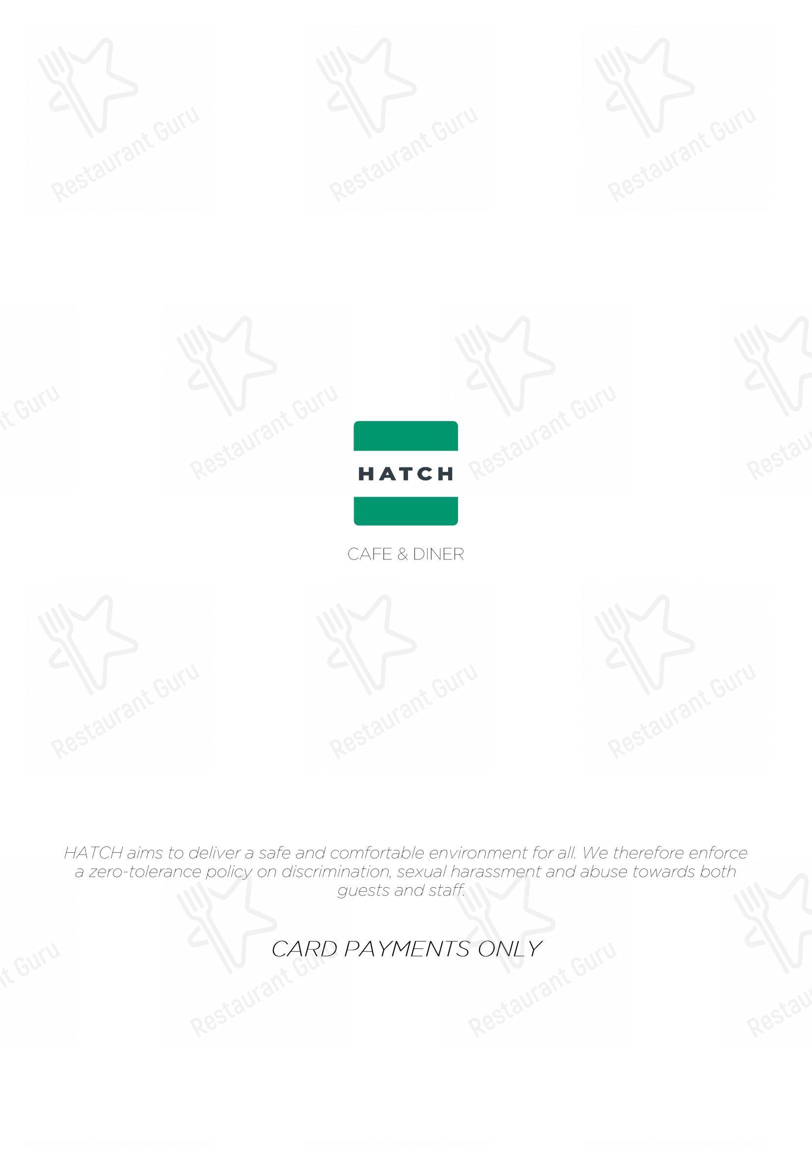 Menu at HATCH restaurant, St Albans, 7-8 Christopher Pl
