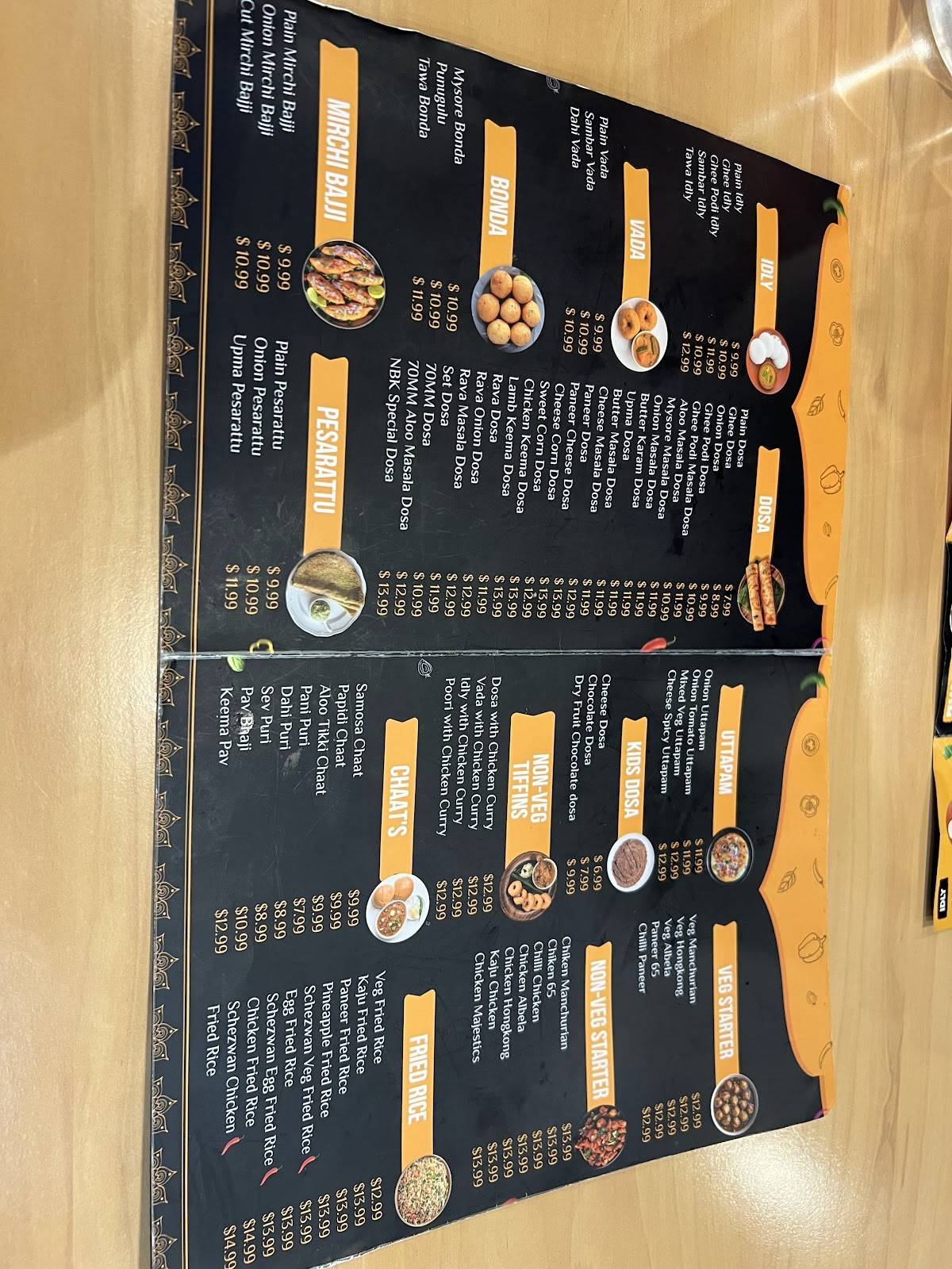 Menu at Nala Bhima Kitchen's Prospect restaurant, Prospect