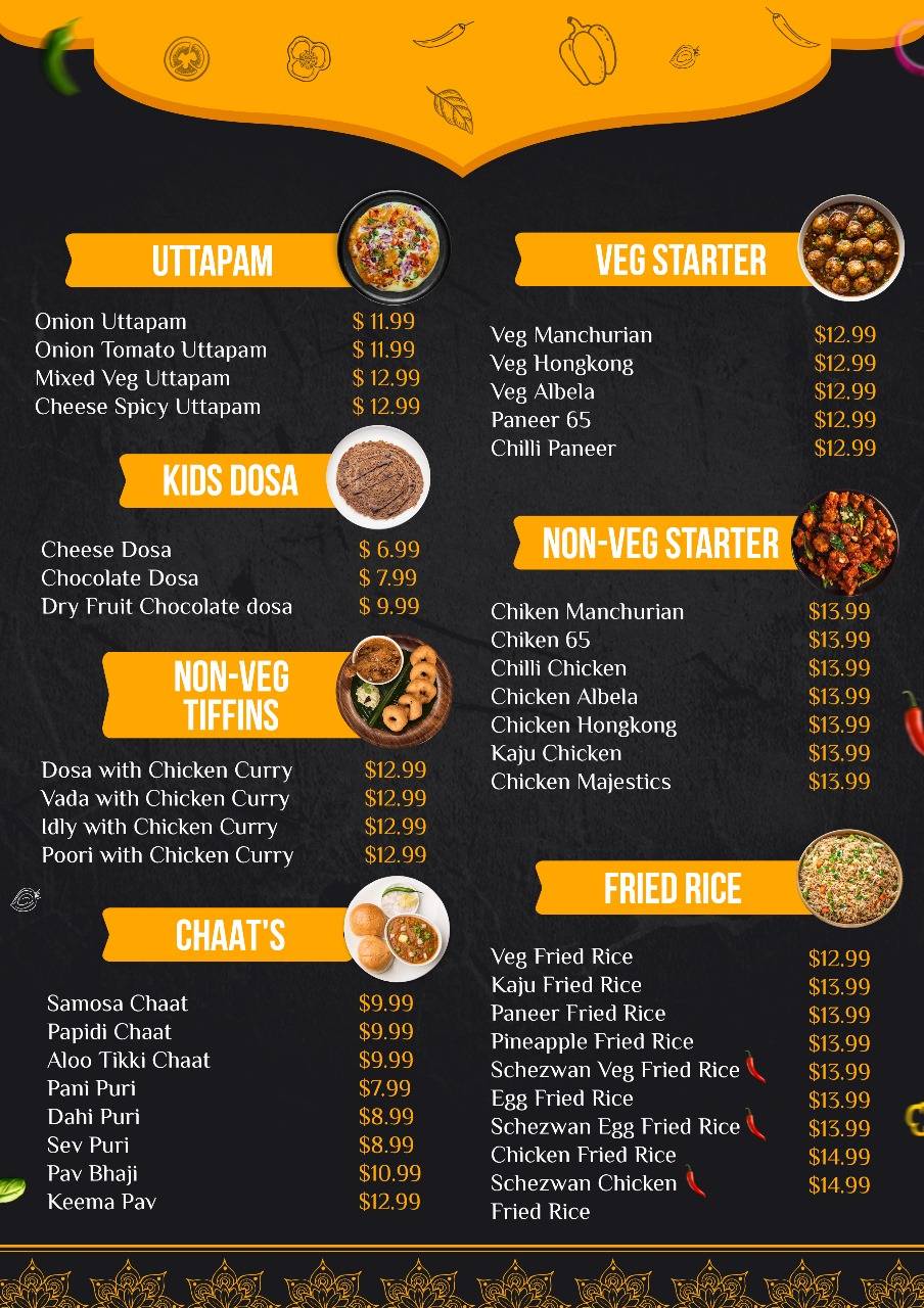 Menu at Nala Bhima Kitchen's Prospect restaurant, Prospect