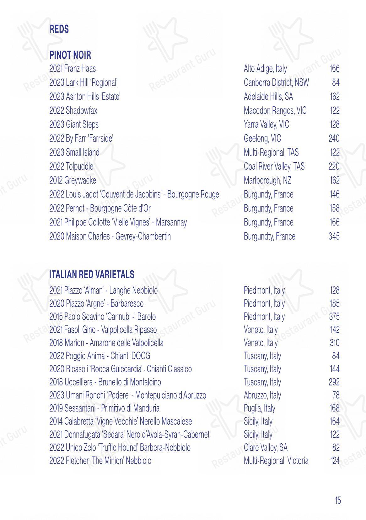 Menu at Summer Salt Restaurant, Cronulla, 66 Mitchell Rd