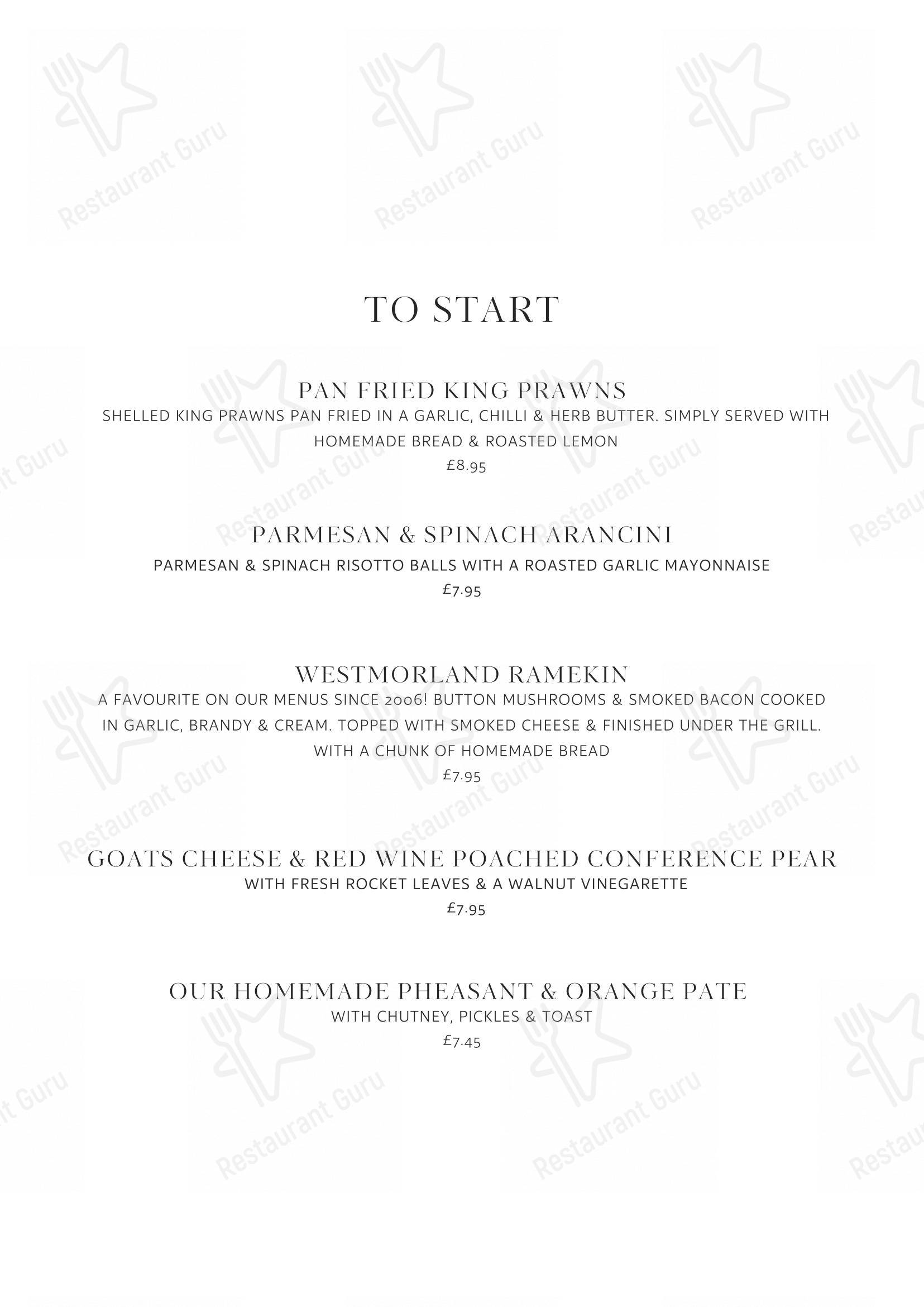 Menu at The Crown & Thistle pub & bar, Carlisle, Rockliffe