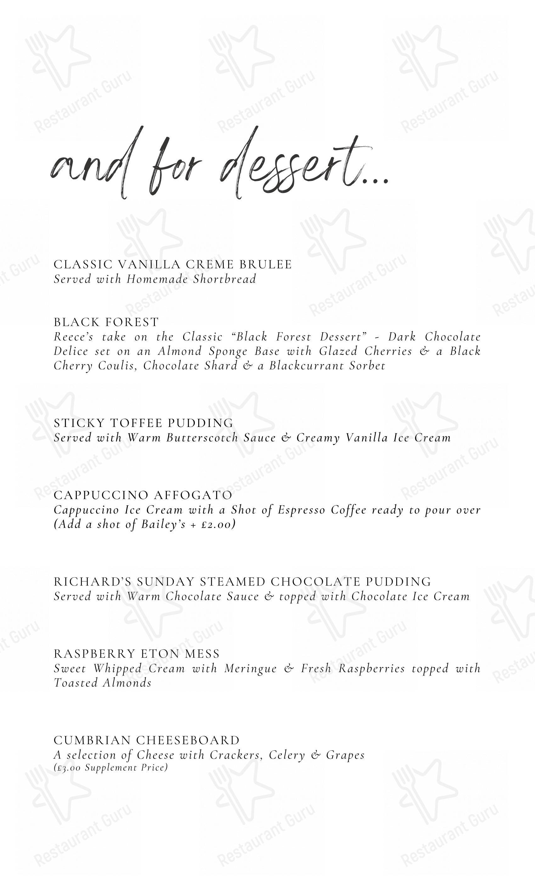 Menu at The Crown & Thistle pub & bar, Carlisle, Rockliffe