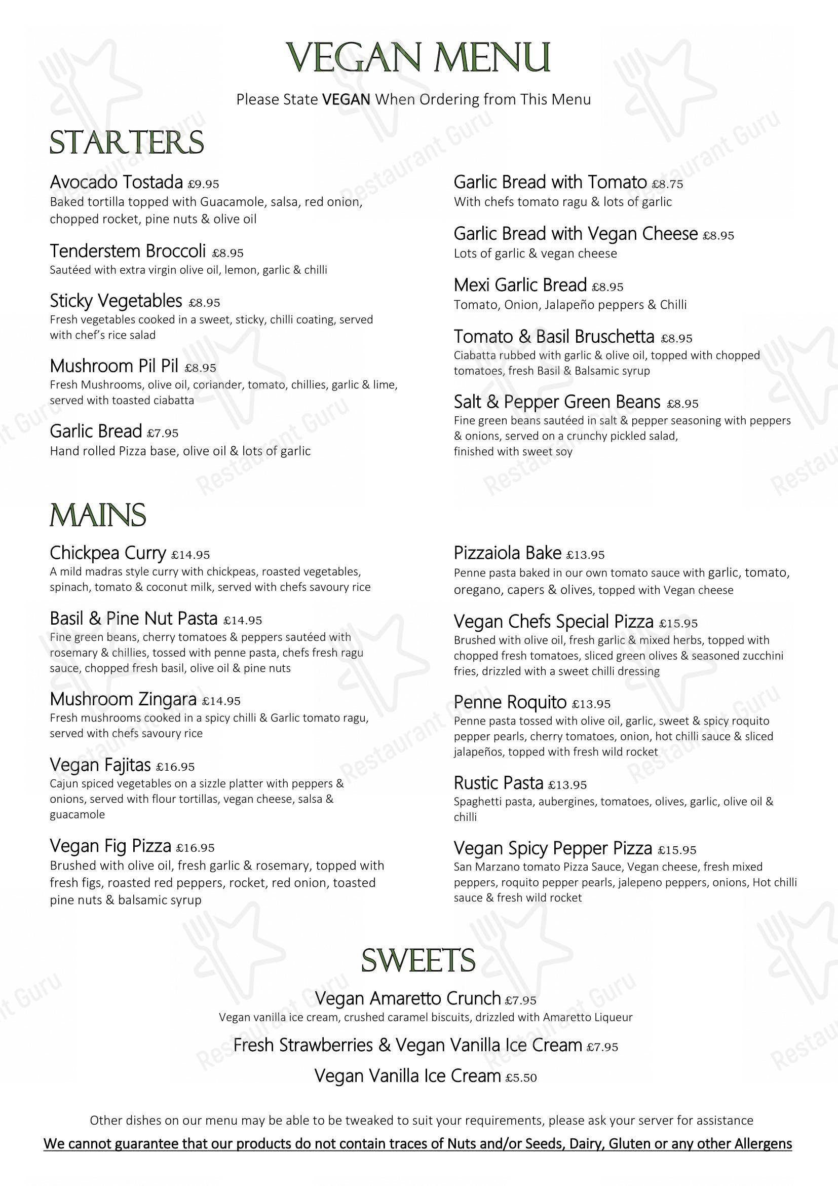Menu at The Fat Italian Ormskirk restaurant, Ormskirk, 47-49 Derby St