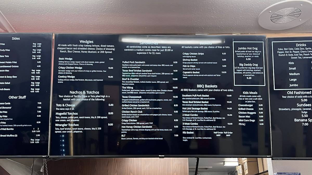 Menu at 208 Burger Q BBQ, Middleton