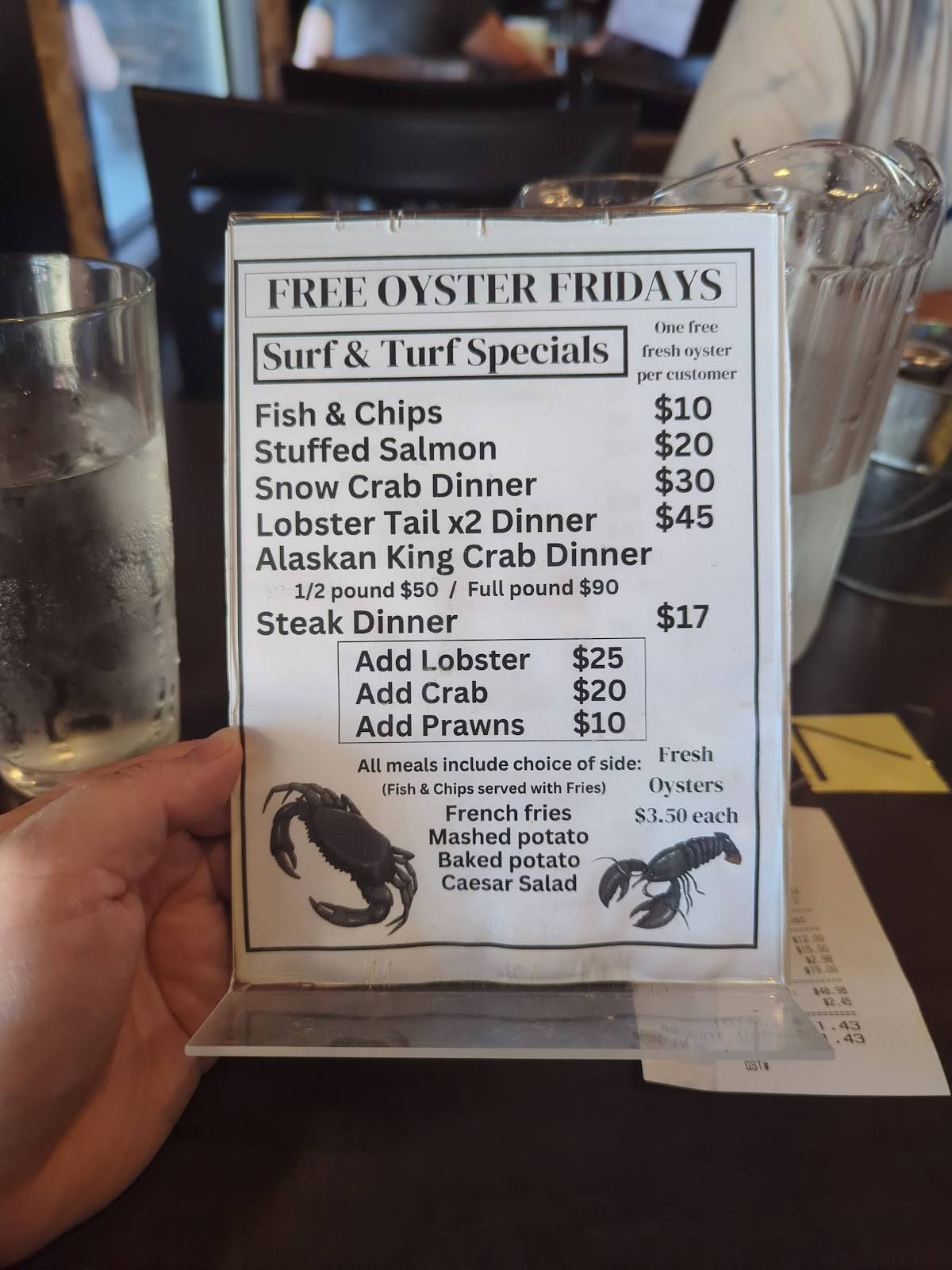 Menu at 50 North Pub & Eatery, Red Deer