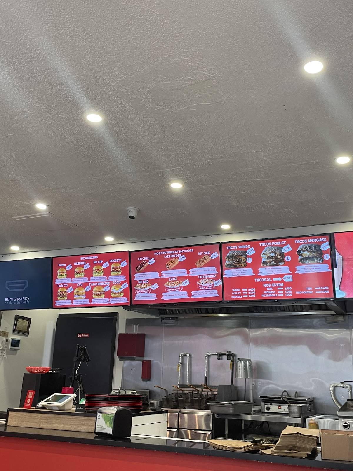 Menu at 514 burger restaurant, Montréal