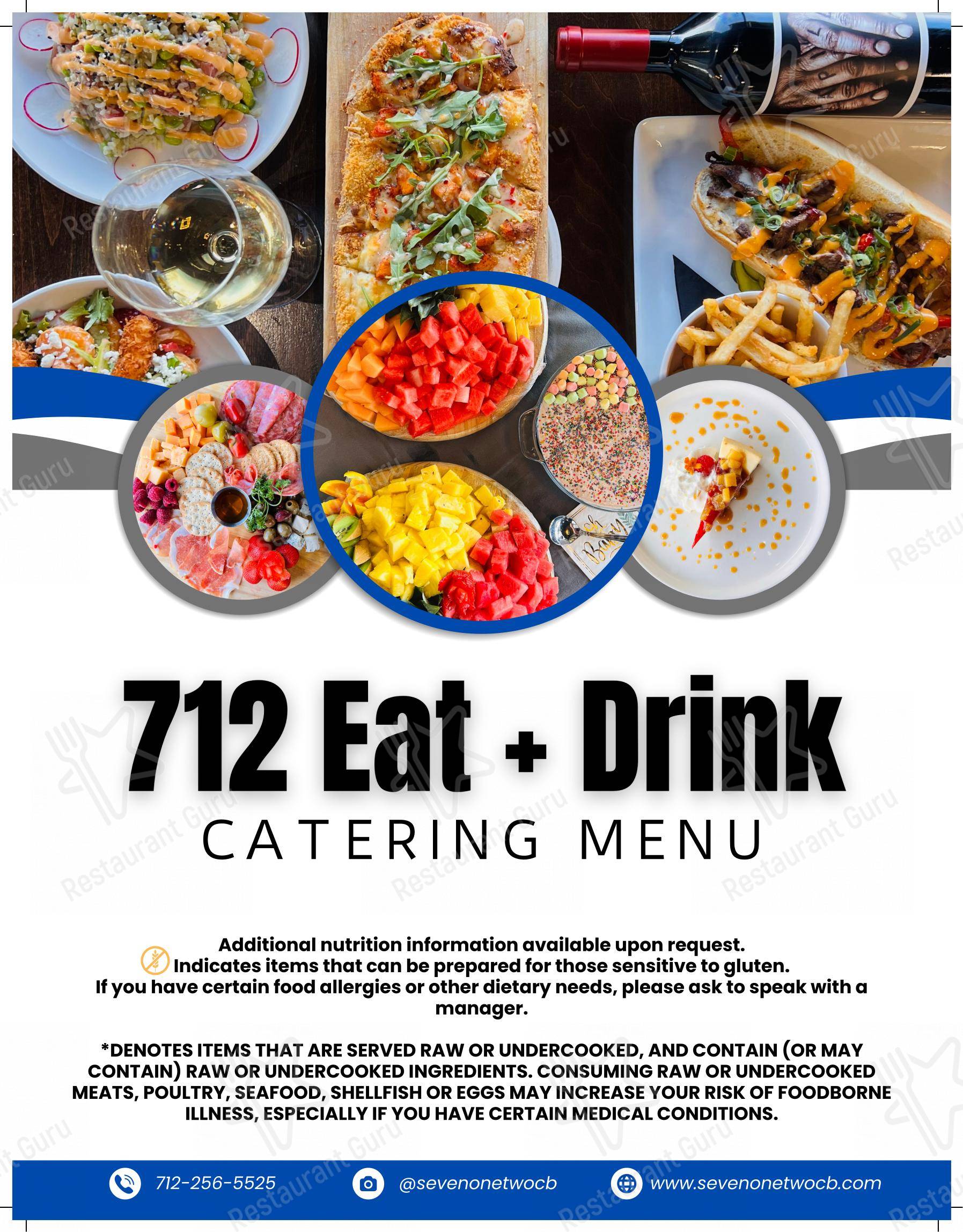 Menu at 712 Eat + Drink pub & bar, Council Bluffs, Madison Ave #700