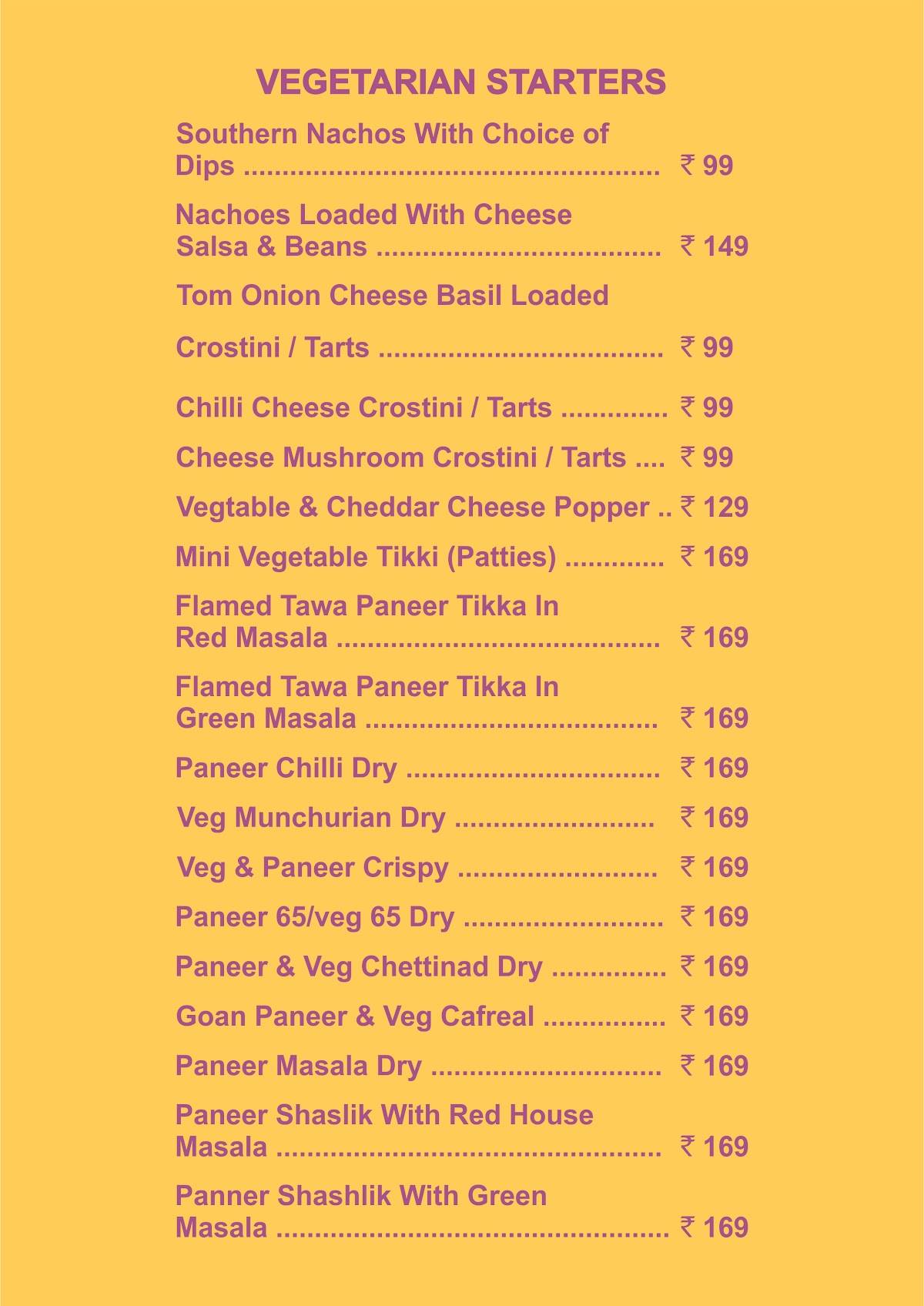 Menu at Fast food Catering Services, Mumbai