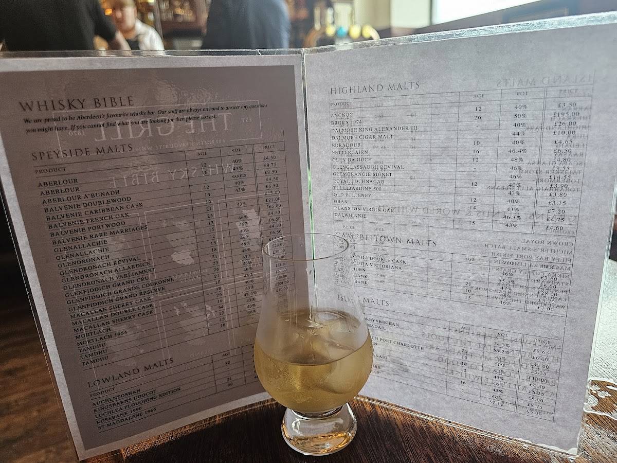 Menu at The Grill pub & bar, Aberdeen