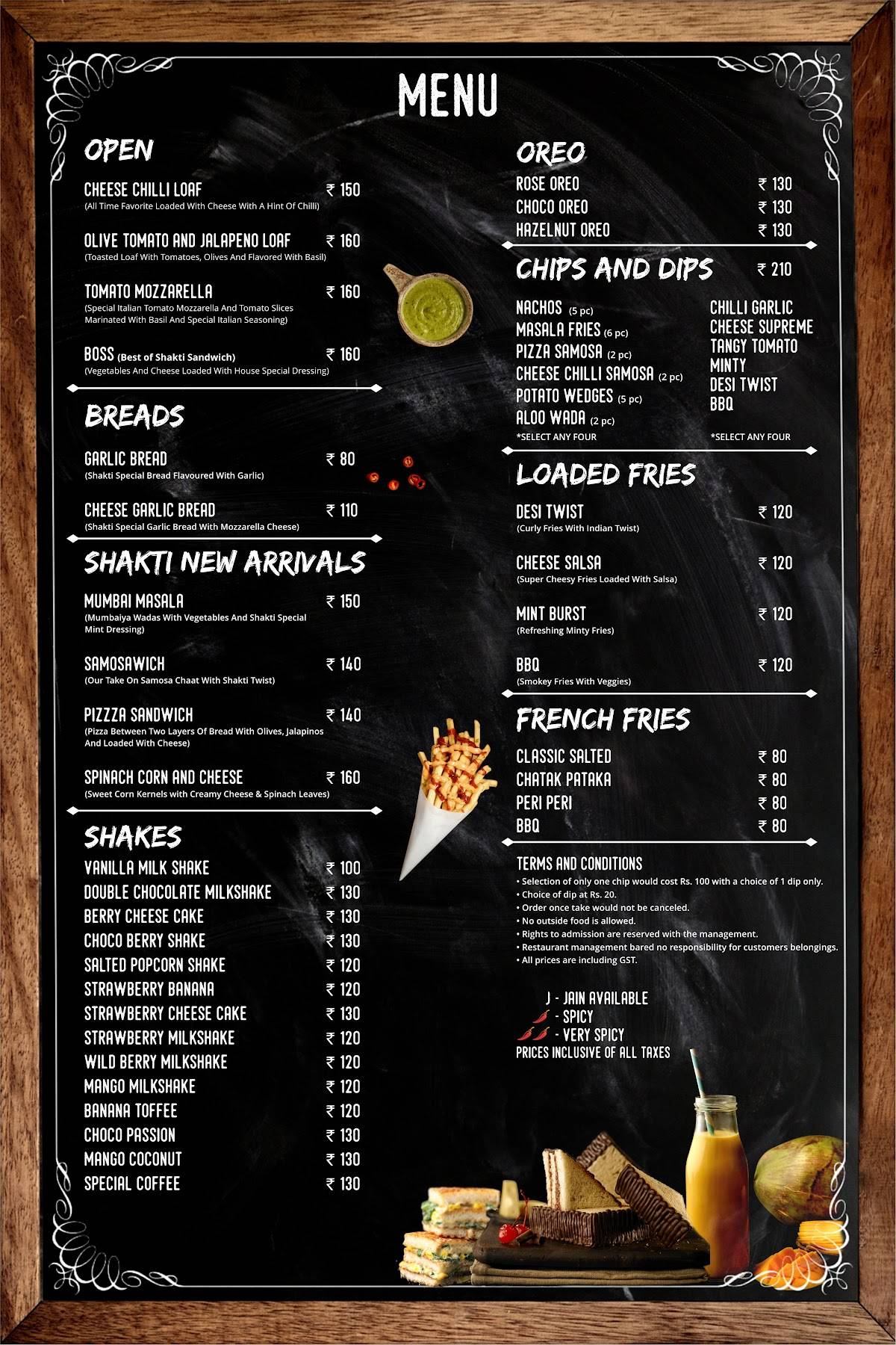 Menu at Shakti The Sandwich Shop, Ahmedabad, 101-Frist Floor