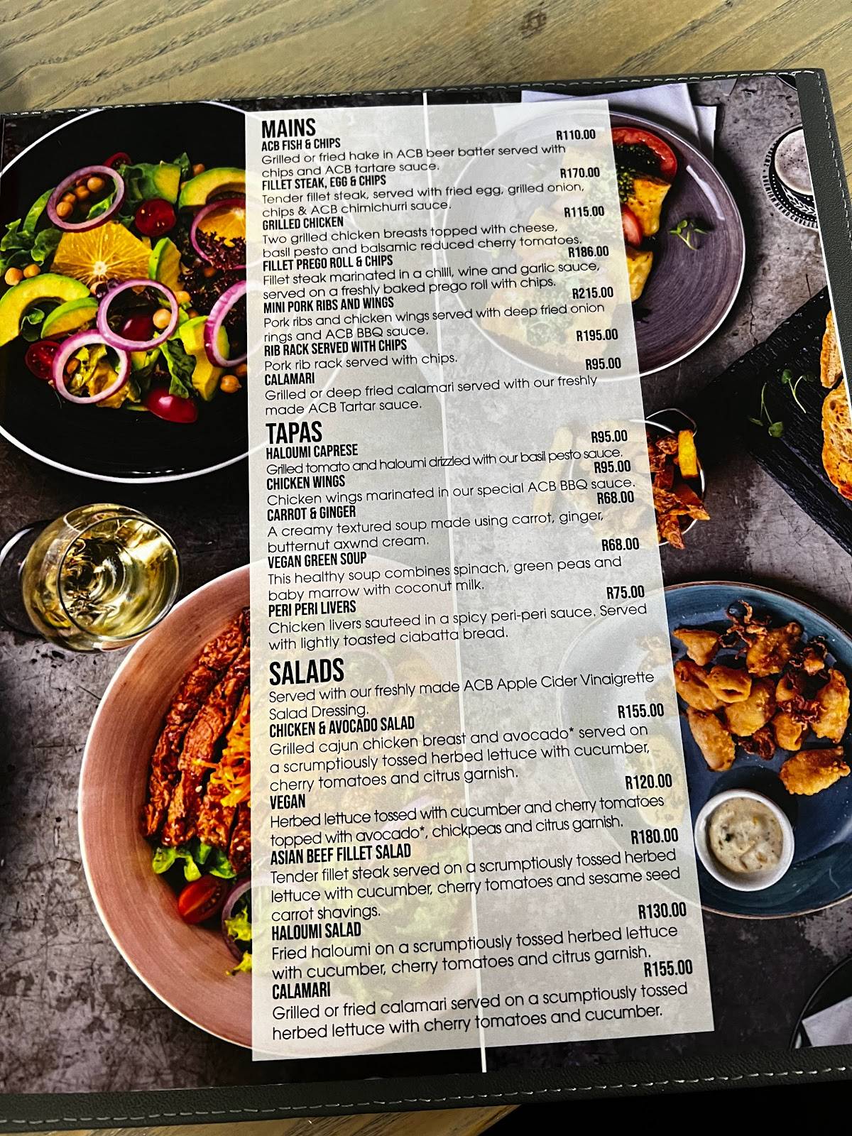 Menu at Airport Craft Brewers restaurant, Boksburg, O.R. Tambo ...