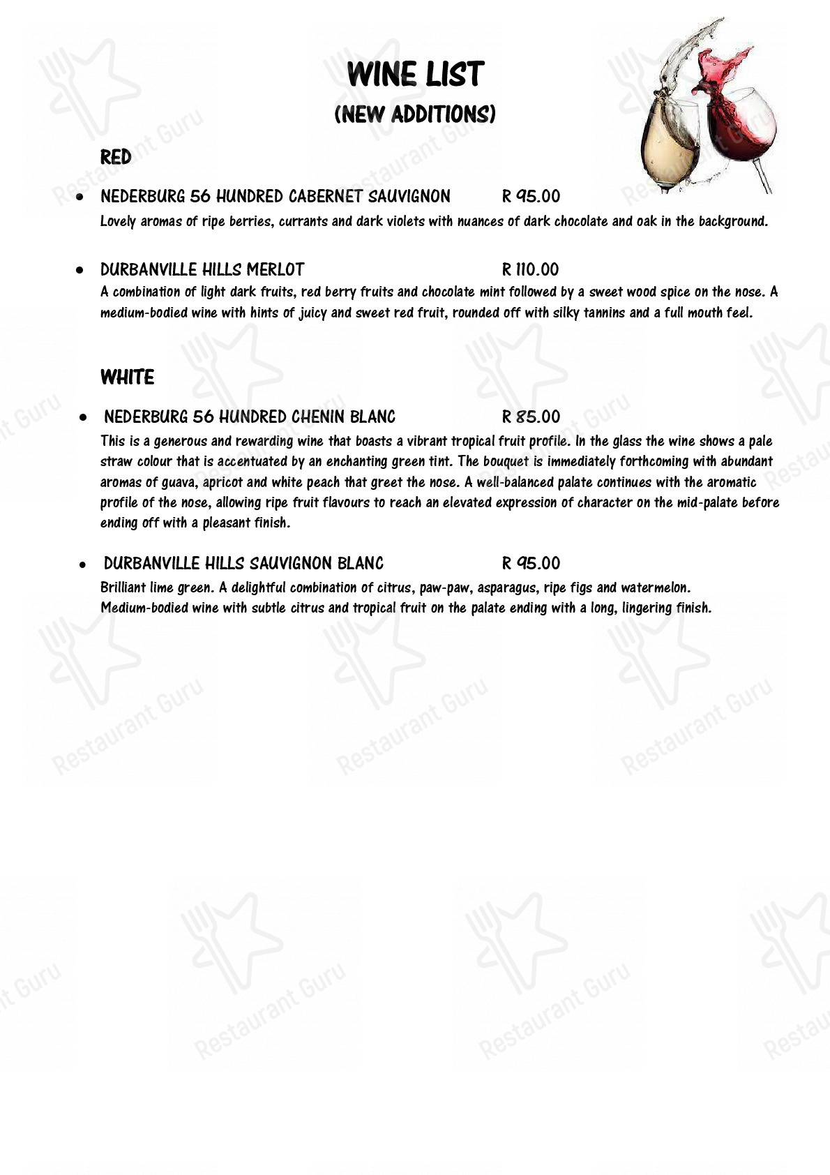 Menu at The Willow Tree Pub & Grill, Akasia