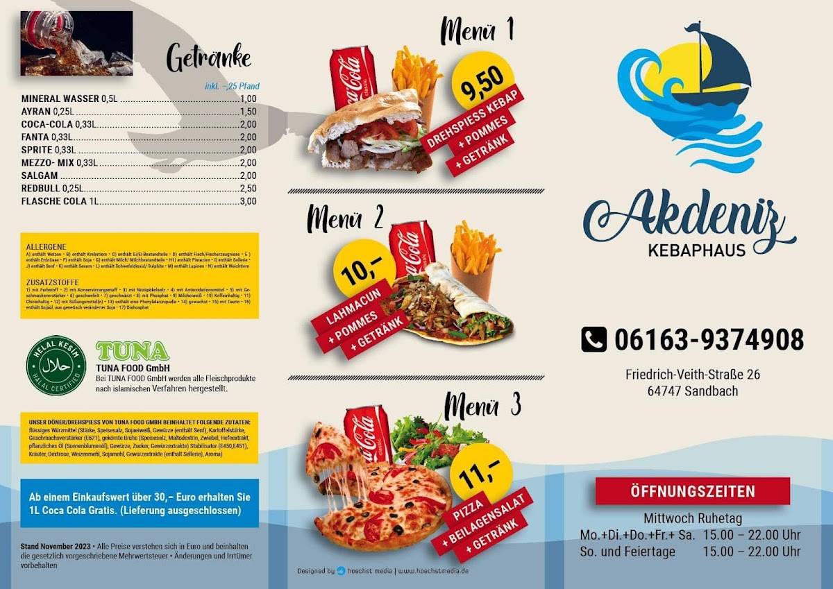 Speisekarte von Akdeniz Kebaphaus restaurant, Breuberg