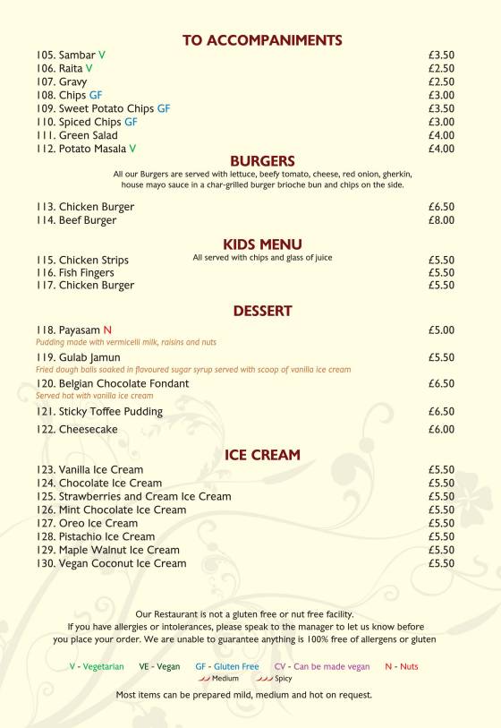 Menu at Akshaya - The Picture Drome restaurant, Liverpool, 286 Kensington