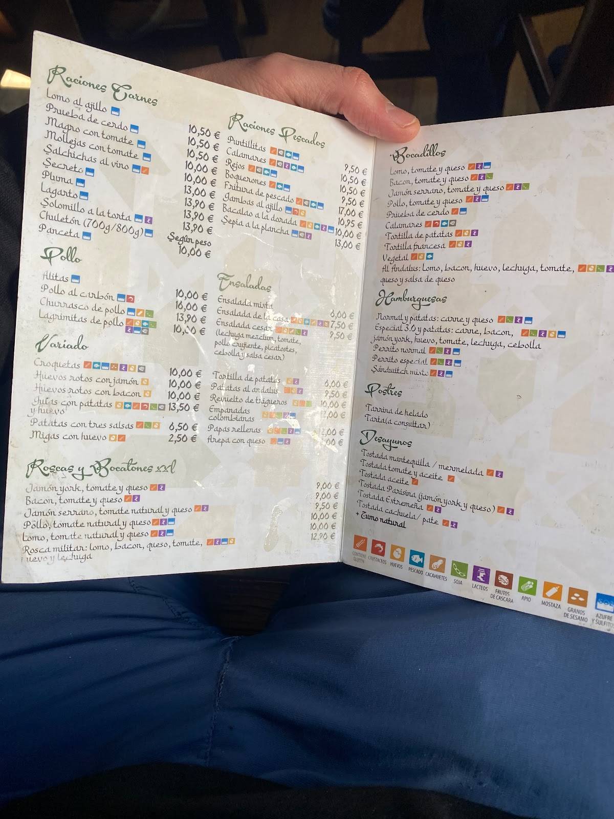 Carta del restaurante Al - Andalus 3.0 papi, Cáceres