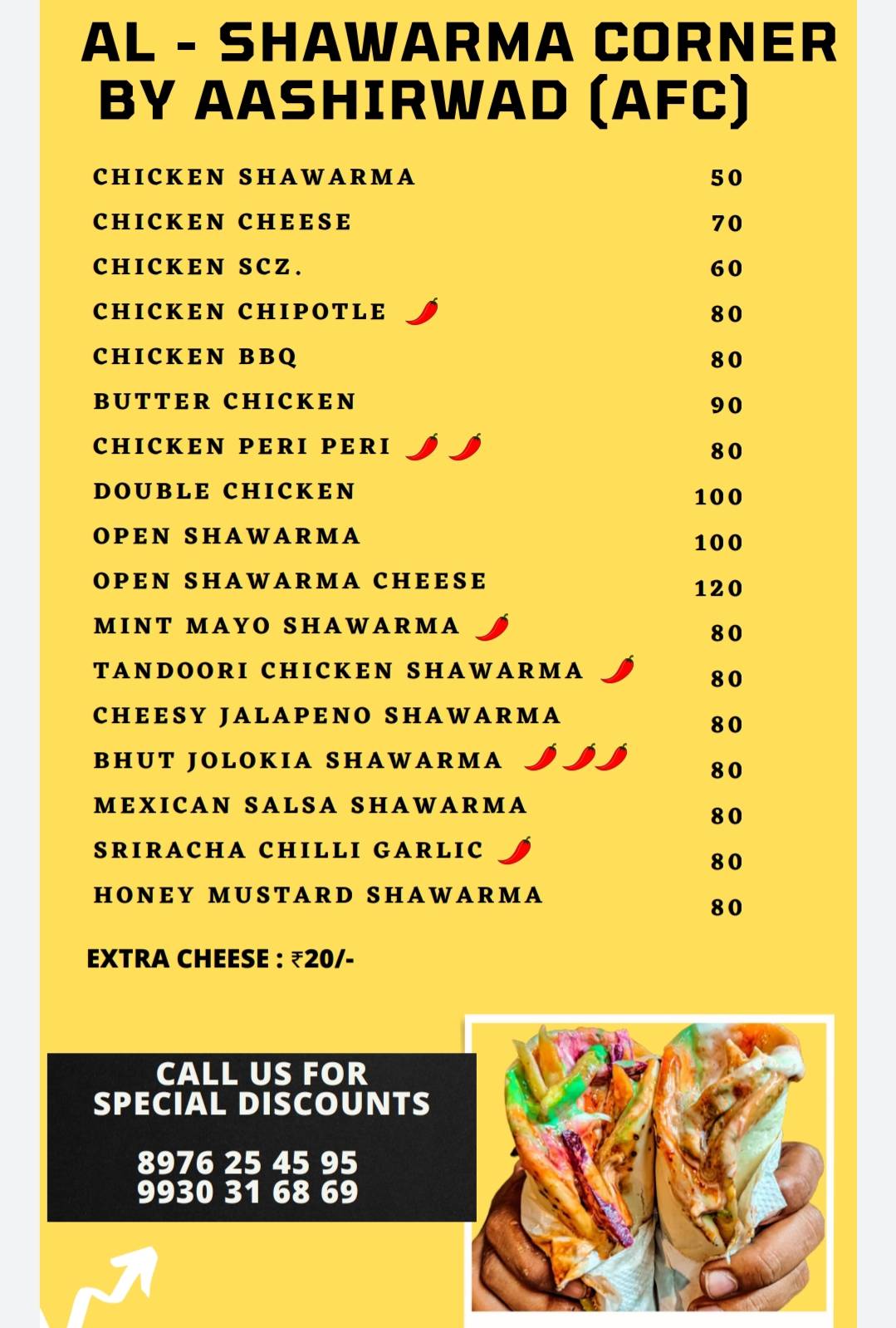 Menu at Al Shawarma Corner, Mumbai, Shop No