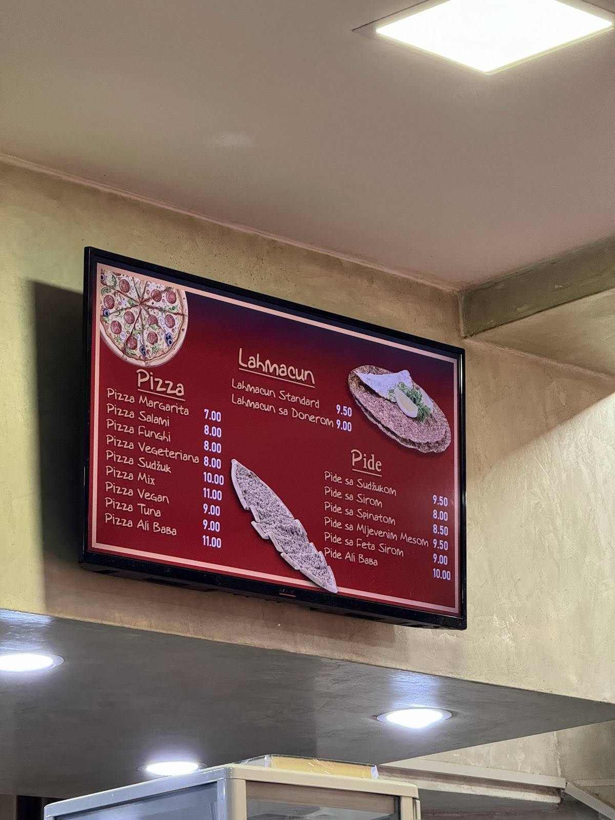 Menu at Alibaba Restoran restaurant, Tuzla