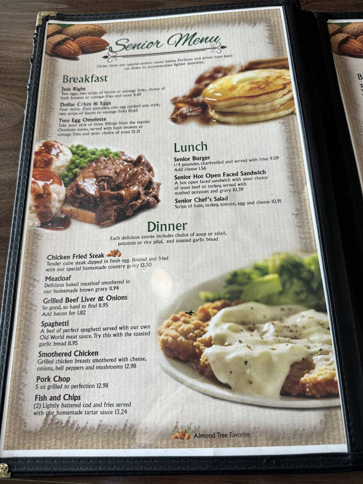 Menu at Almond Tree Restaurant, Atwater