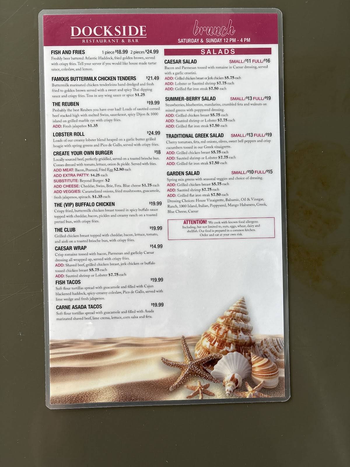 Menu at Alternate Grounds Dockside cafe, Sarnia, 97 Seaway Rd