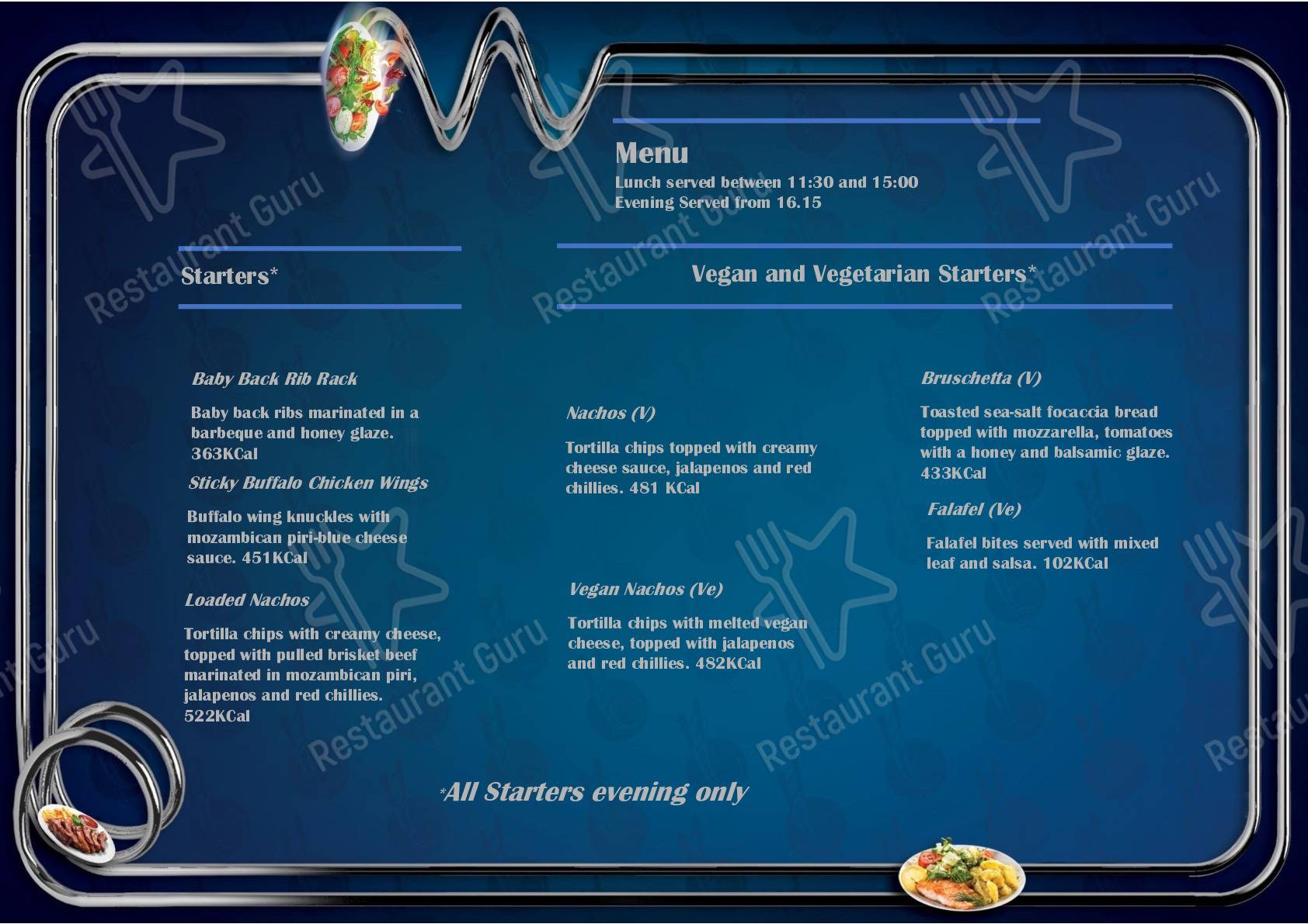 Menu at Alton Towers Resort - The Rollercoaster Restaurant, Alton ...