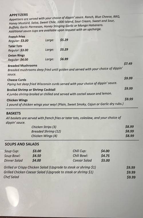 Menu at American Legion Post pub & bar, Pine City