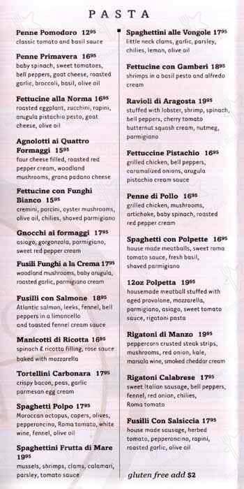 Menu at Amici restaurant, Pickering, Pickering Pkwy