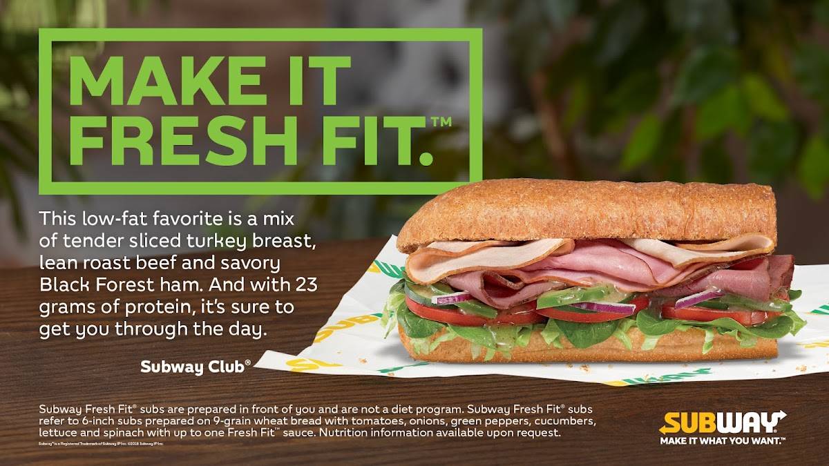 Menu at Subway fast food, Anaheim, W Lincoln Ave Unit A