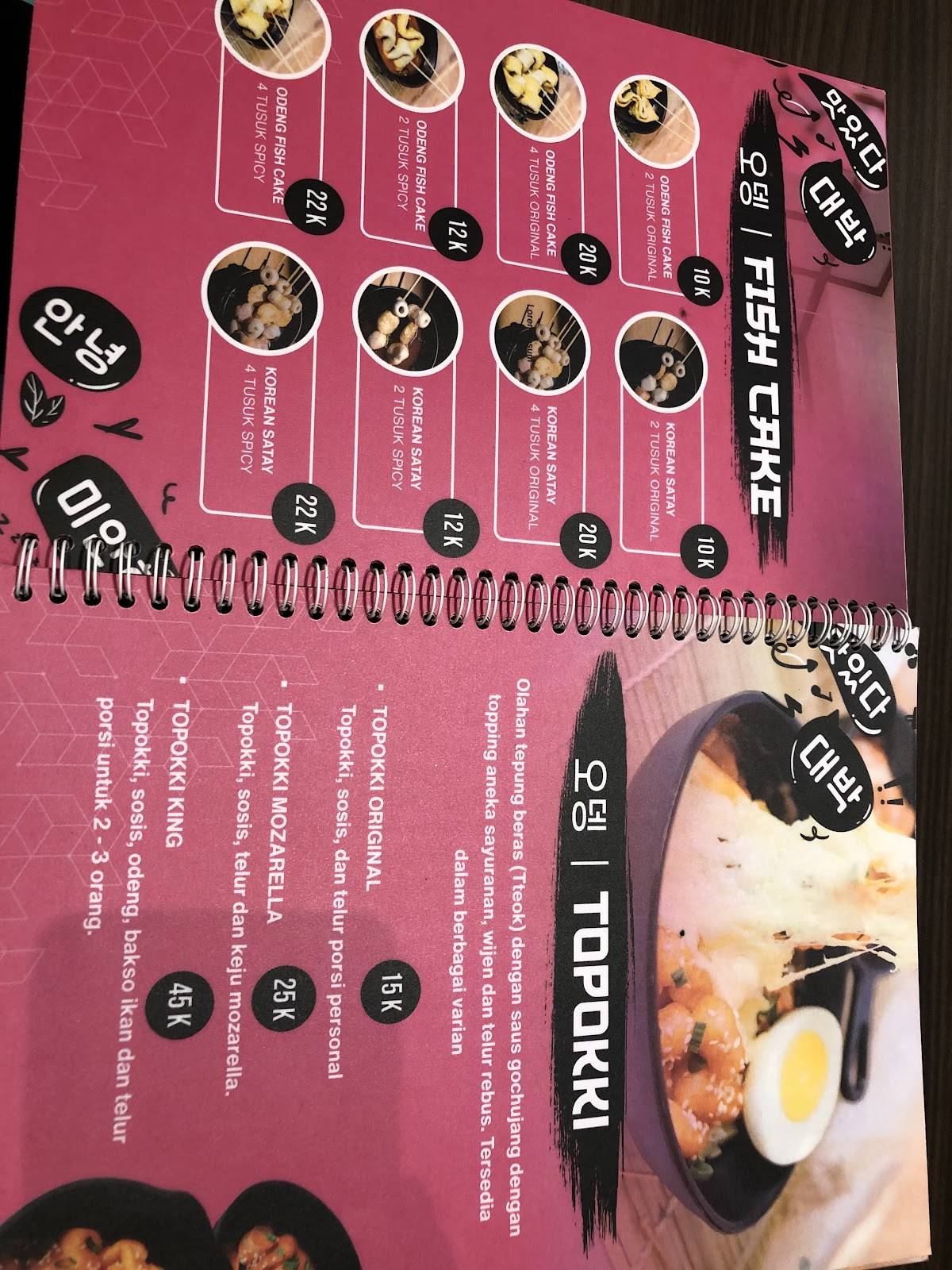Menu at Annyeong Korean Cafe, Kediri