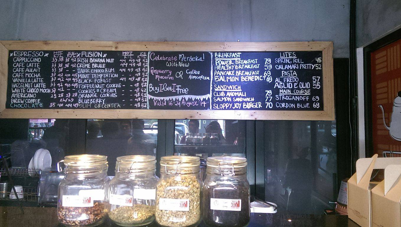 Menu at Anomali Coffee - Senopati cafe, South Jakarta, Jl. Senopati No.19