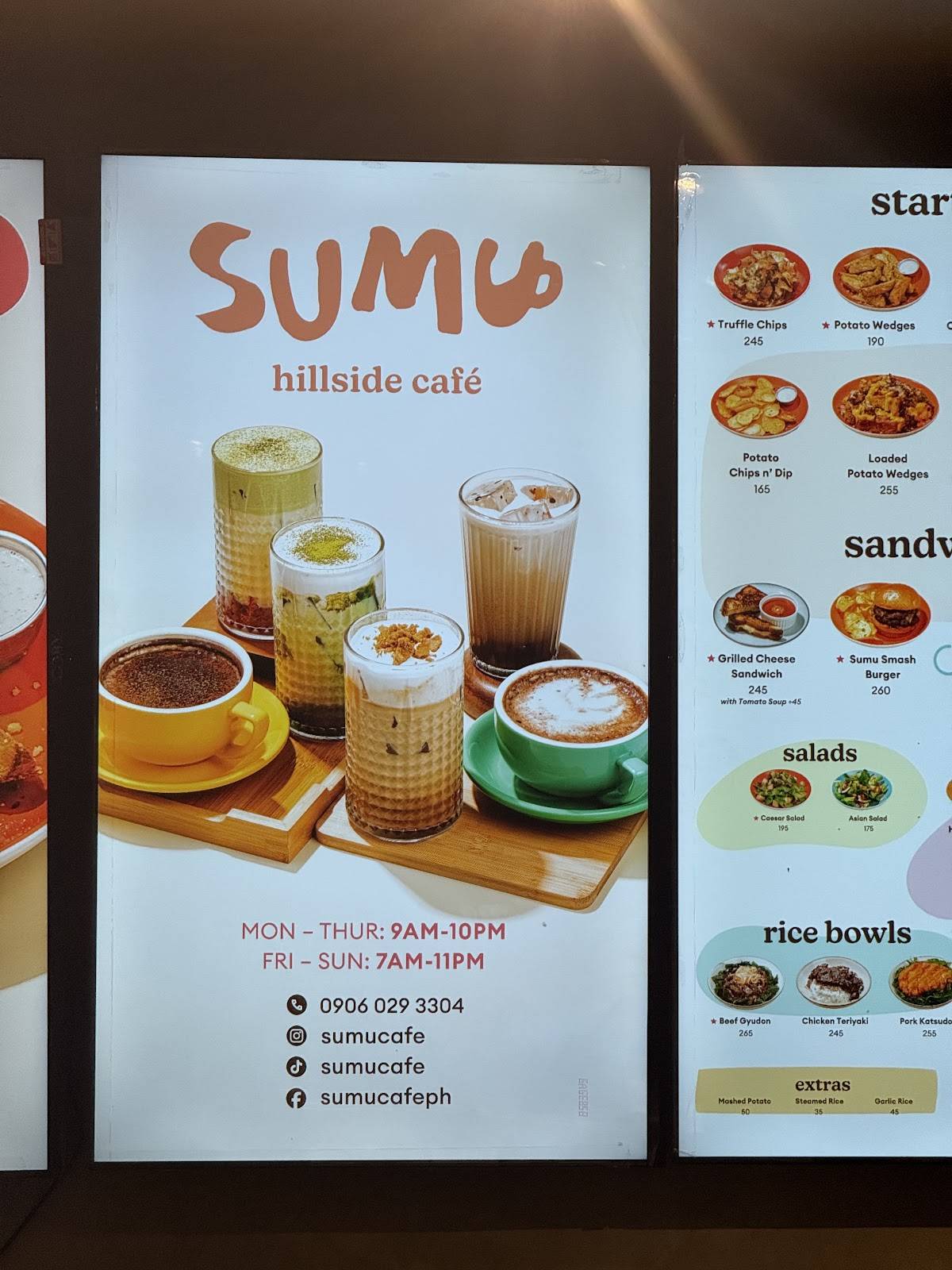 Menu at Sumu Cafe, Antipolo