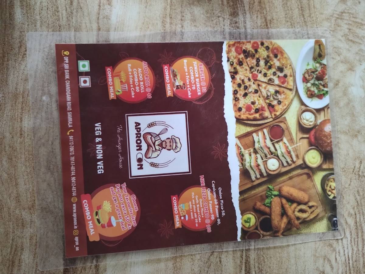 Menu at Apron on, Samrala