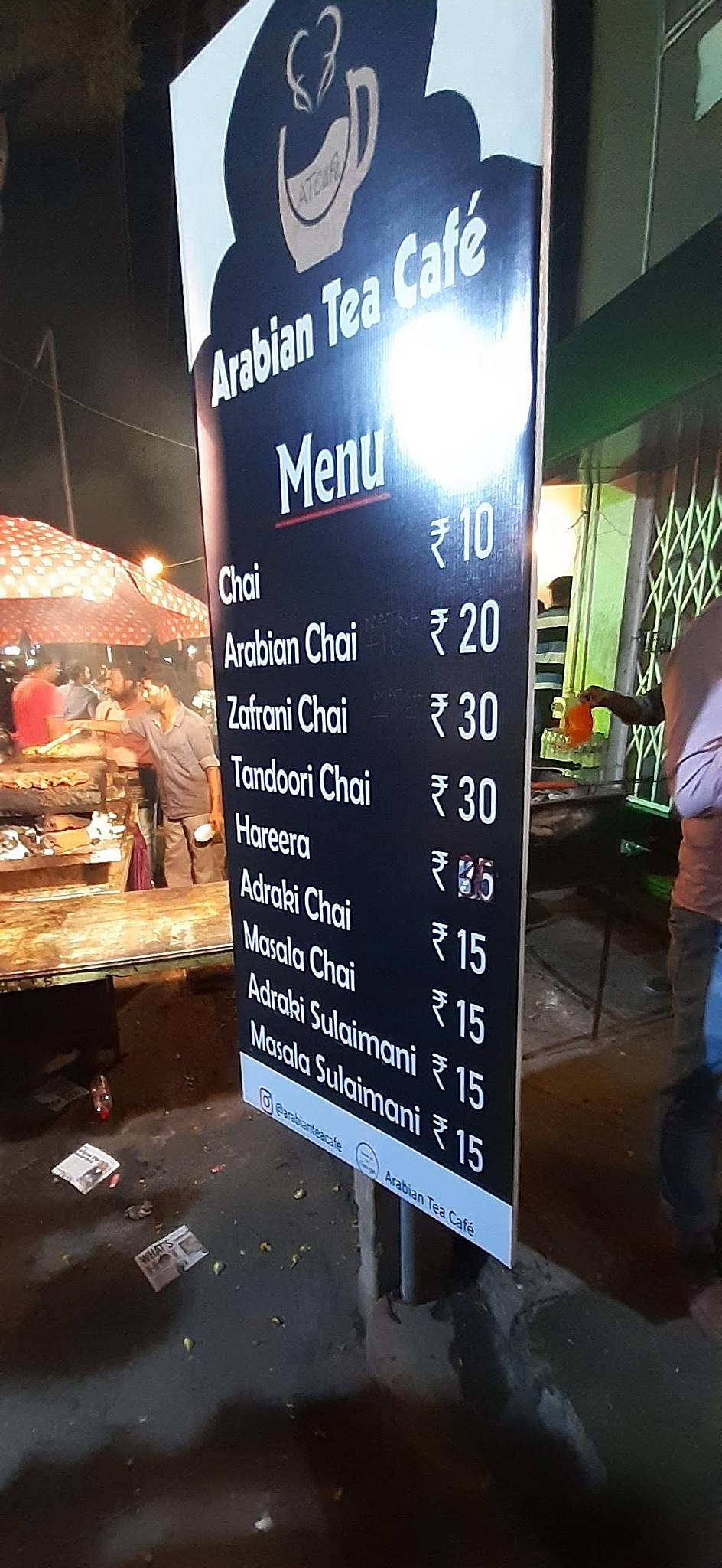 Menu at Arabian Tea Cafe, Bengaluru, 1