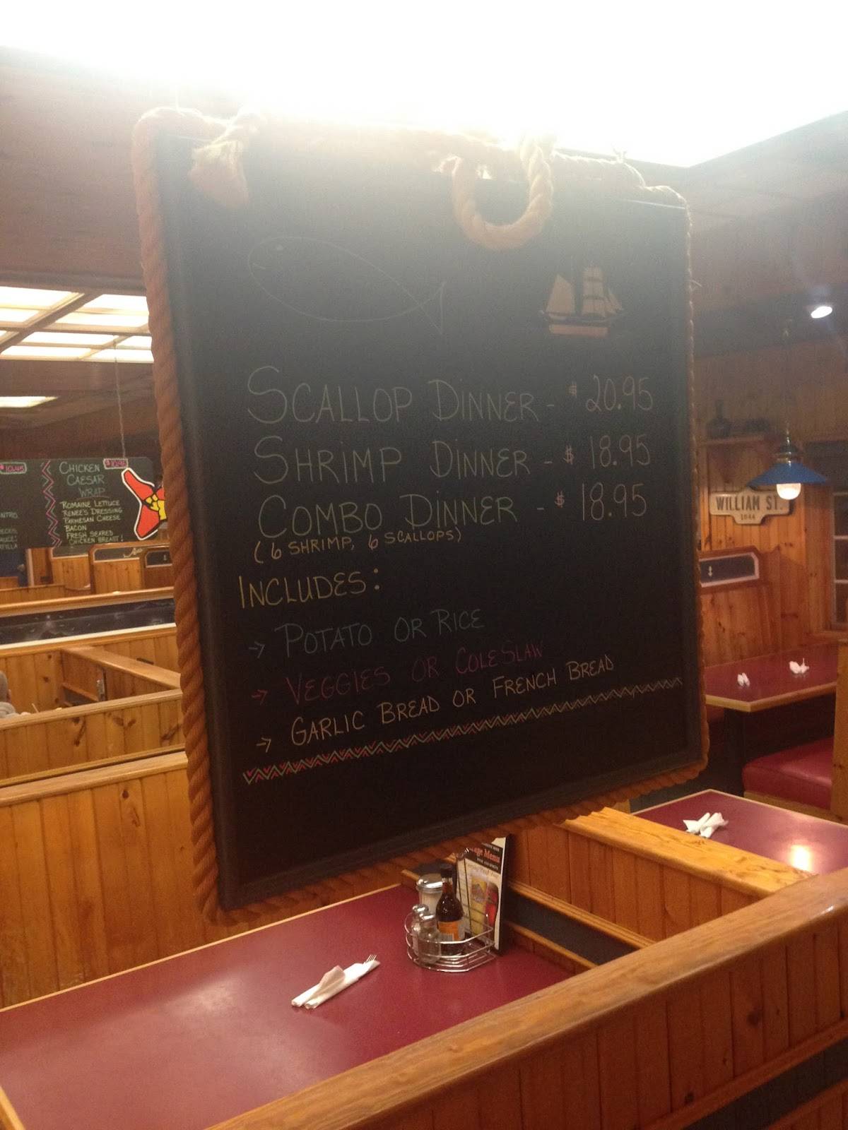 Menu at Archie's Fish & Chips restaurant, London, Huron St