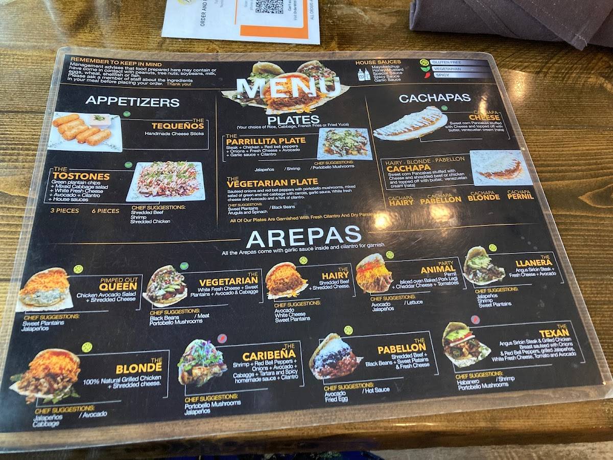 Menu at Arepitas (Round Rock) restaurant, Round Rock