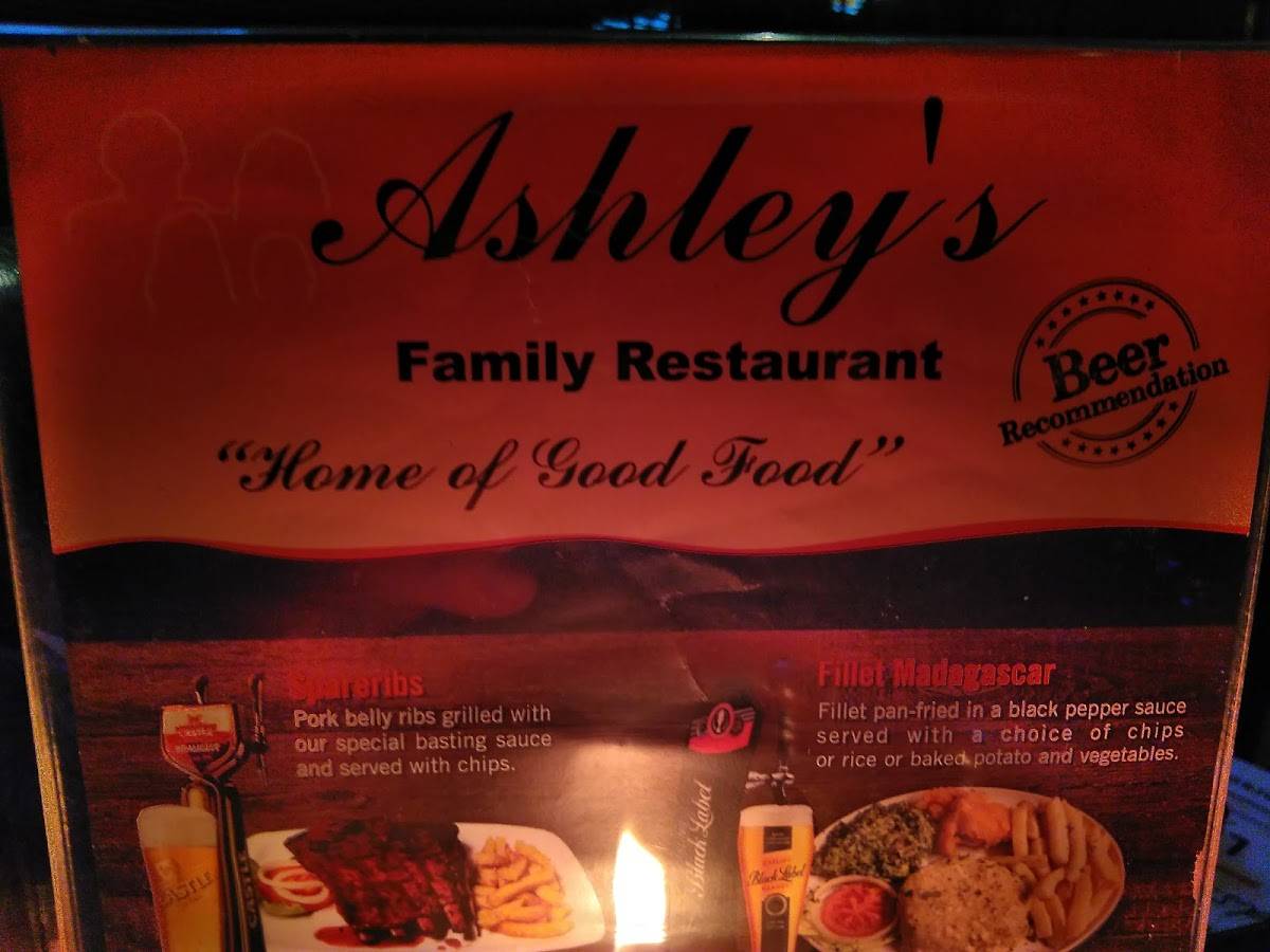 Menu at Ashley's Family Restaurant, Cape Town, 123 Voortrekker Rd