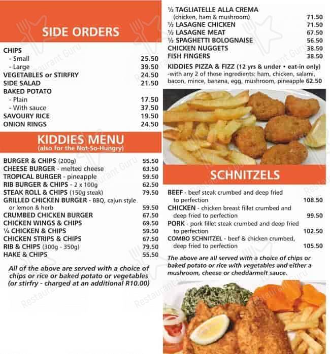 Menu at Ashley's Family Restaurant, Cape Town, 123 Voortrekker Rd