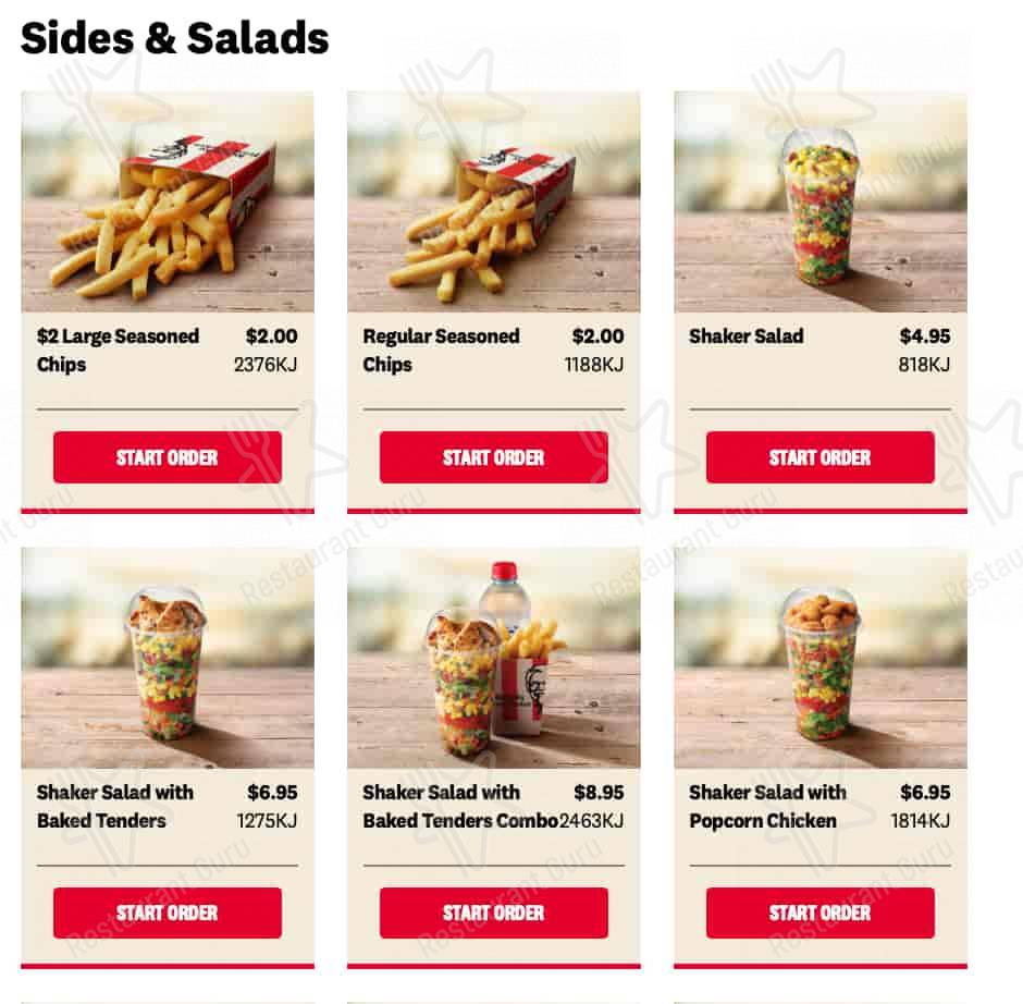 Menu at KFC Aspley fast food, Aspley, Gympie Road Cnr