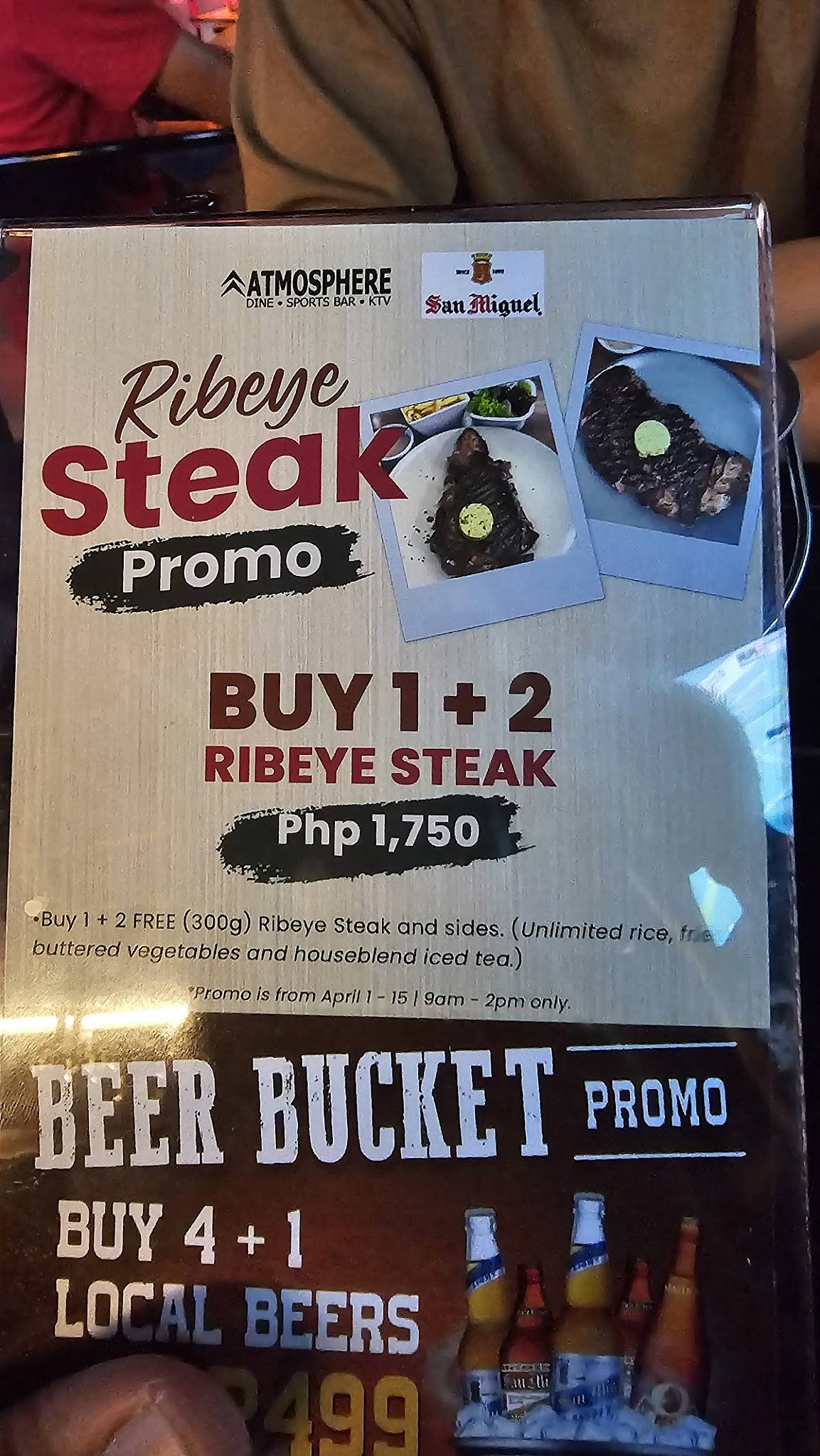 Menu at Atmosphere Dine. SportsBar. KTV, Cebu City