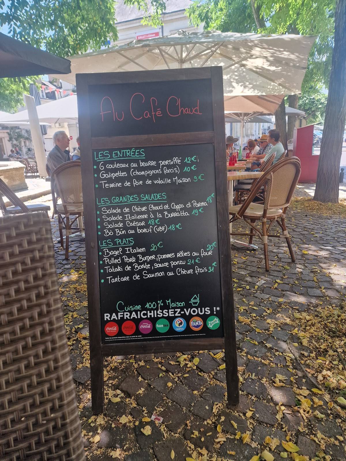 Menu au Au Café Chaud Chinon, Chinon, 30 Place du Général de Gaulle